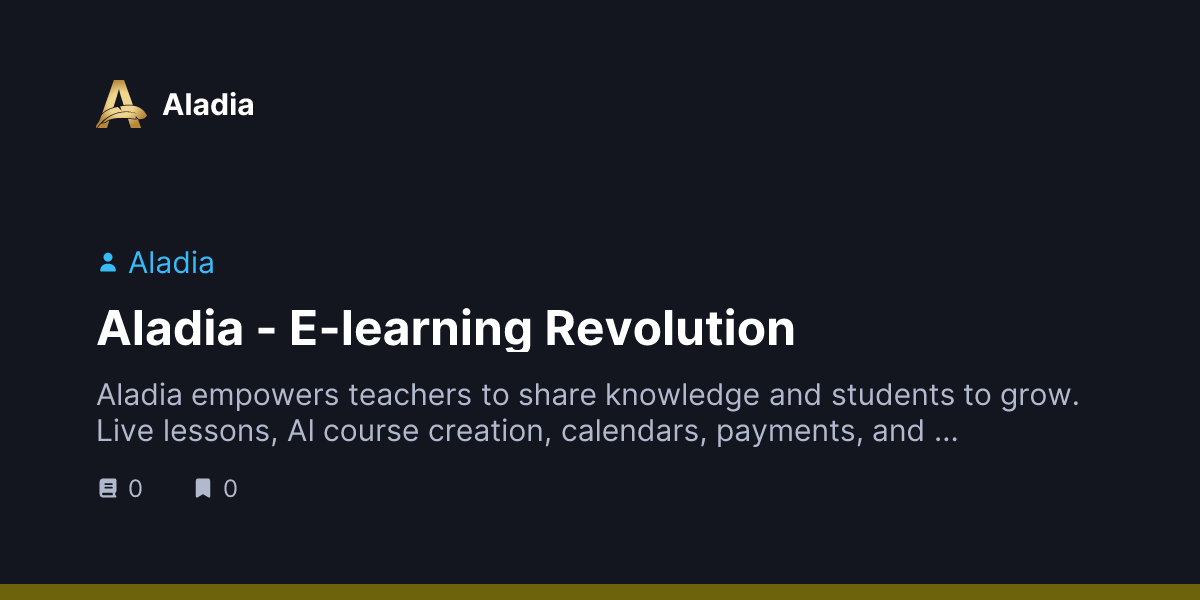 Aladia - E-learning Revolution - Course - Aladia